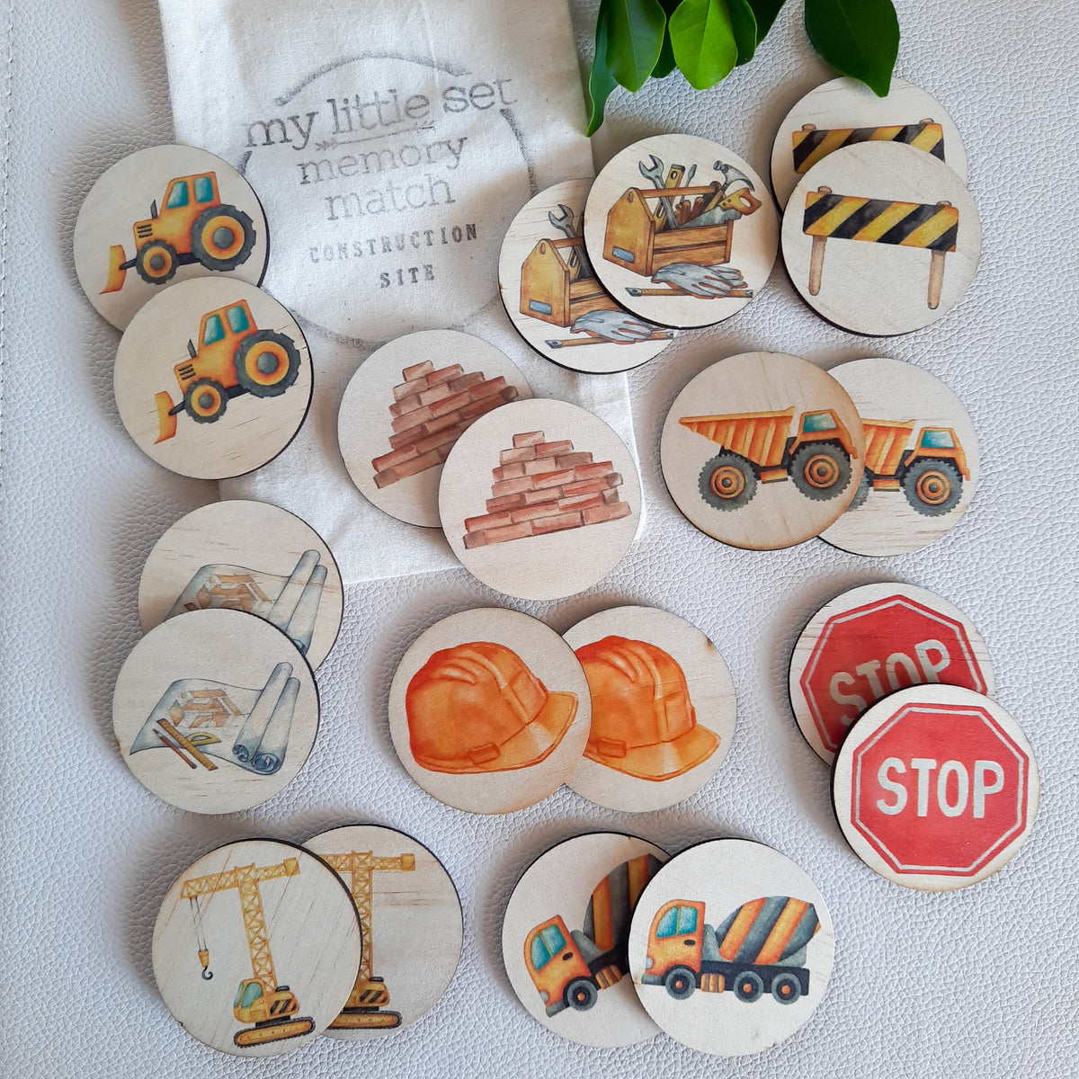 construction site - memory match – my little set