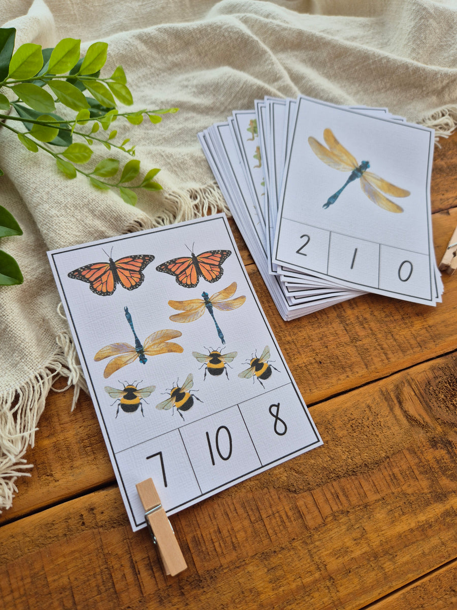 Minibeasts 1-20 Number Match Printable – my little set